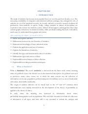 Prob Stat Lecture Note Chapter Pdf CHAPTER ONE INTRODUCTION The Study