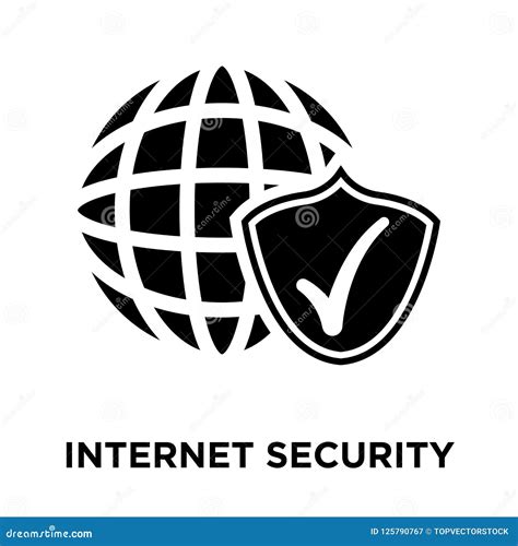 Internet Security Icon Vector Isolated On White Background Logo Stock