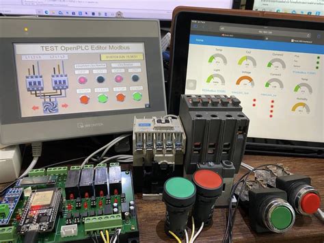 Openplc Node Red จอ Hmi ผ่าน Modbus Tcp