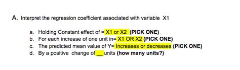 Solved Suppose X Is A Numerical Variable And X2 Is A Dummy