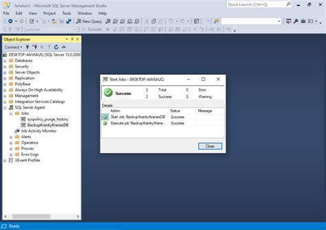 Create A Sql Server Agent Job Using Ssms