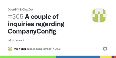 a couple of inquiries regarding companyconfig · issue 305 · openbmb