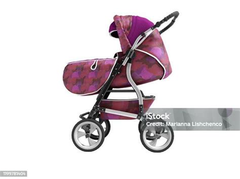 보라색 유모차 고립 왼쪽 보기 3d 렌더링 흰색 배경에 그림자 없음 아기에 대한 스톡 사진 및 기타 이미지 아기 디지털 생성 이미지 0명 Istock