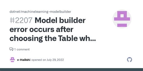 Model Builder Error Occurs After Choosing The Table When Using The Sql