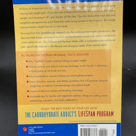 Other The Carbohydate Addicts Lifespan Program By Dr Richard F 1998