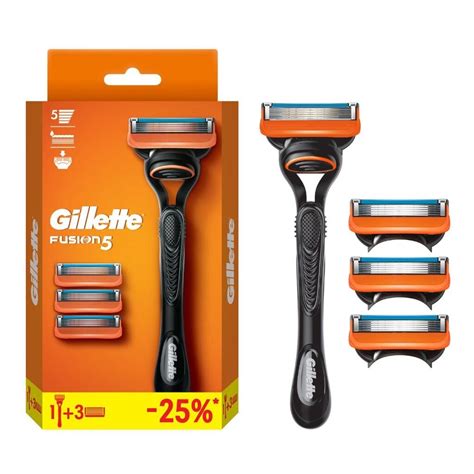 Станок для бритья Gillette, Fusion, для мужчин, 3 сменные кассеты в ...