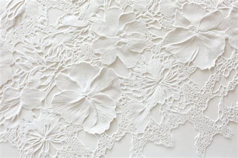 A Light White Textured Surface With Intricate Raised Patterns That