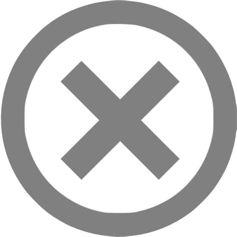 X Icon Gray