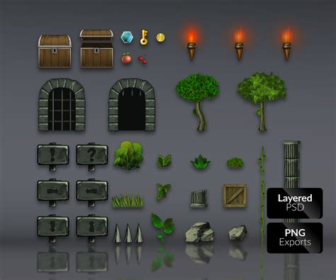 Abandoned Castle Platform Tileset Game Art Partners