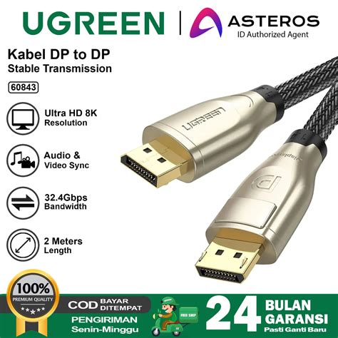 Jual UGREEN Kabel Display Port To DP 1 4 8K HDR 167 5 Z 60HZ 2m 60843 Shopee Indonesia