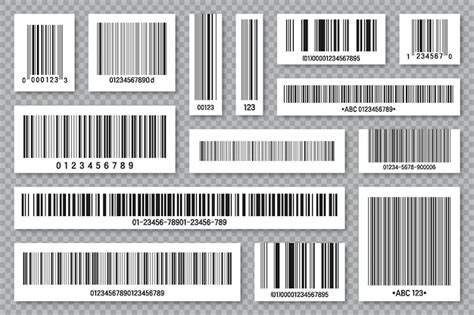 Premium Vector Set Of Product Barcodes Identification Tracking Code Serial Number Product Id