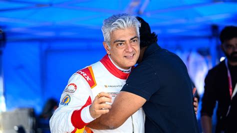 Ajith Kumar Wins At Dubai 24h 2025 Waves Indian Flag As R Madhavan Wife Shalini Cheer For Him