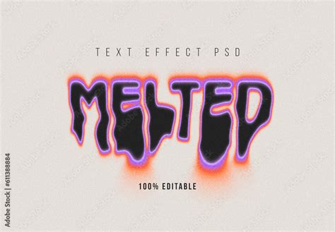 melting text effect stock template adobe stock