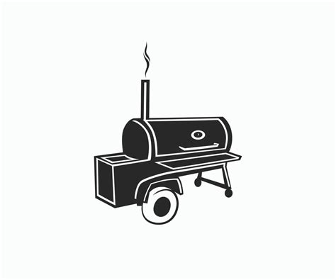 Barbecue Smoker Vector Icon Bbq Charcoal Grill Icon Template 10624226 Vector Art At Vecteezy