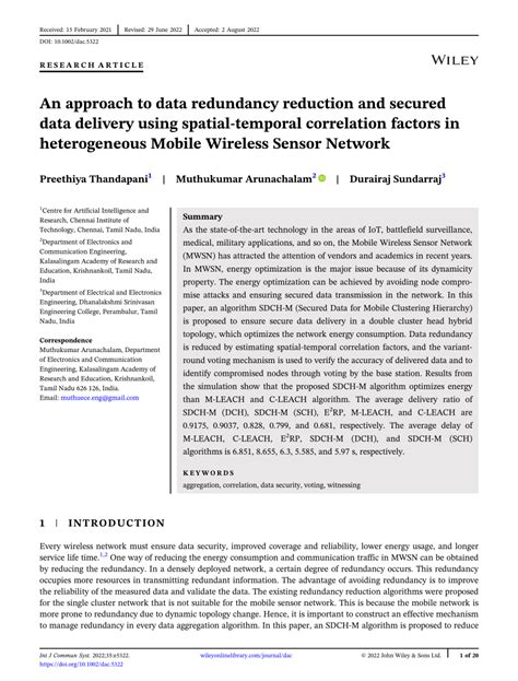 An Approach To Data Redundancy Reduction And Secured Data Delivery Using Spatialtemporal