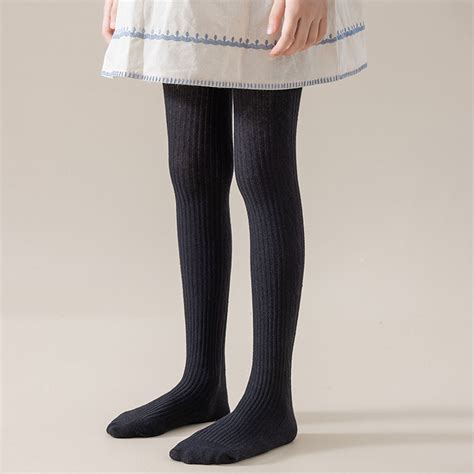 Wmtbsrsw Girls School Dress Tights Solid Stretchy Ribbed Knit Tight