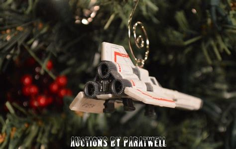 Battlestar Galactica Colonial Viper Cylon Raider 2 Ornaments Space
