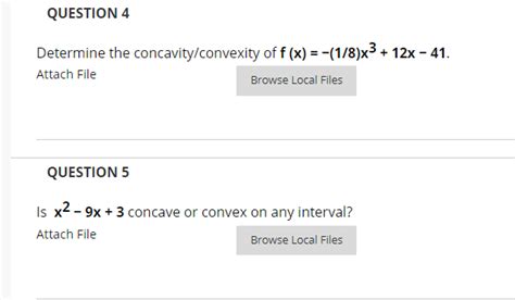 Solved QUESTION Determine The Concavity Convexity Of F X Chegg