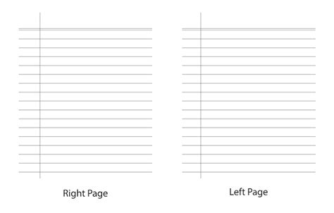 Premium Vector Wide Line Notebook Pages Paper Grid Background Vector