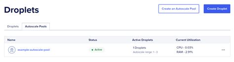 How To Use Droplet Autoscale Pools For Automatic Horizontal Scaling Digitalocean Documentation