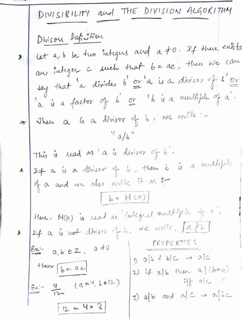 Module 3 Notes Divisibility And Division Algorithm The Chinese
