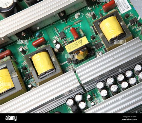 Circuit Board From The Computer Closeup Stock Photo Alamy
