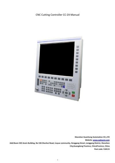 Cnc GH Z Manual