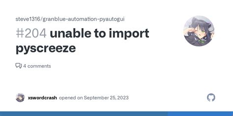 Unable To Import Pyscreeze · Issue 204 · Steve1316granblue Automation