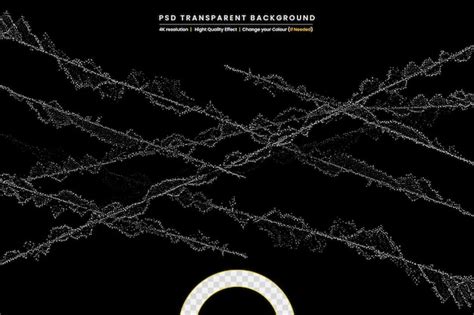 Premium Psd Black Neural Network Illustration On Transparant Background