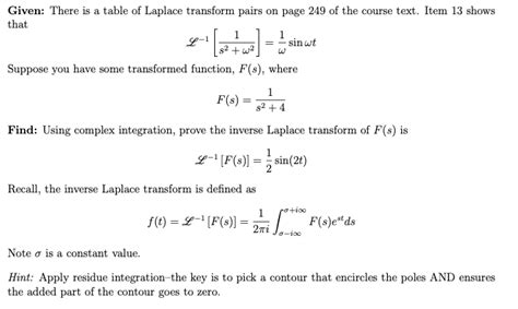 Answered Find Using Complex Integration Prove Bartleby