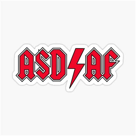 Asd Af Sticker For Sale By Gs Imagery Redbubble