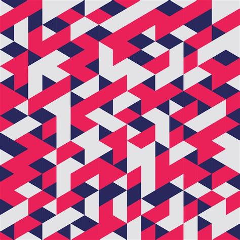 Free Vector Red Geometric Seamless Pattern Abstract Background Vector