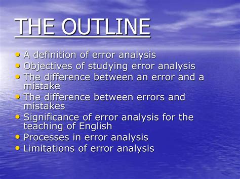 Error Analysisppt Education