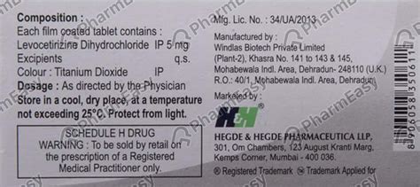 Hhlevo 5 Mg Tablet 10 Uses Side Effects Price And Dosage Pharmeasy