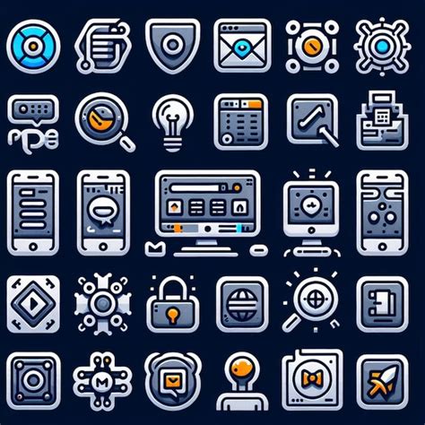 Premium Photo A Most Used Webdesign Icons Three Sizes Ui Set Vector Illustration