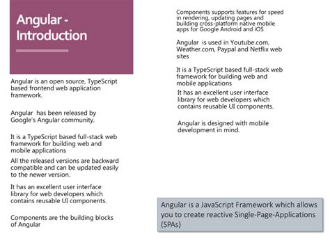 Angular Introduction Features Uses And Benefits