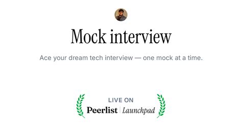 Mock Interview Peerlist