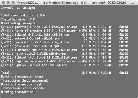 在 fedora 25 安裝 nginx、php fpm、mariadb（lemp） cr 研究室