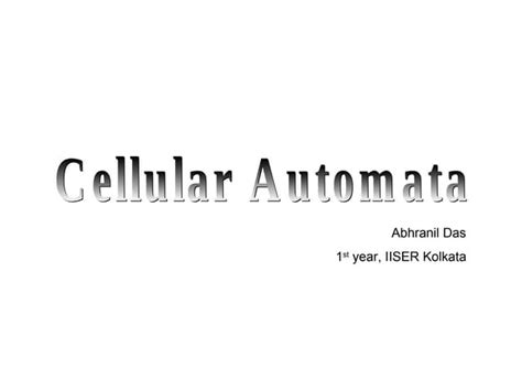 Cellular Automata Ppt