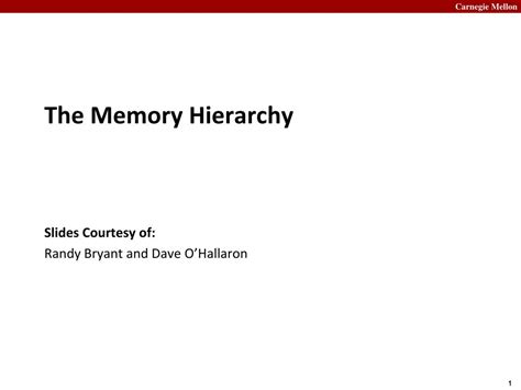 PPT The Memory Hierarchy PowerPoint Presentation Free Download ID