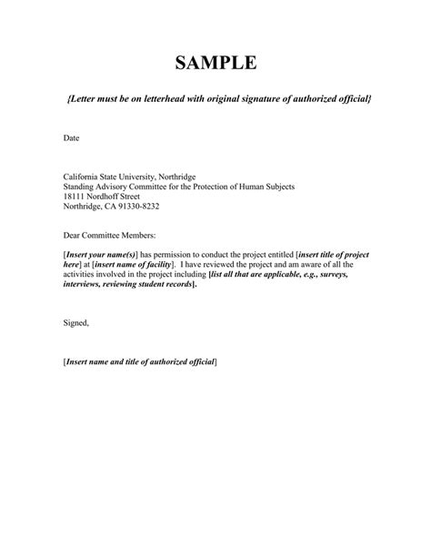 Sample Letter Must Be On Letterhead With Original Signature Of