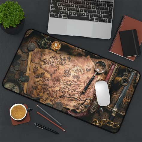 Pirate Map Desk Map Office Desk Decor Large Mouse Pad Office T Professional T Gamer