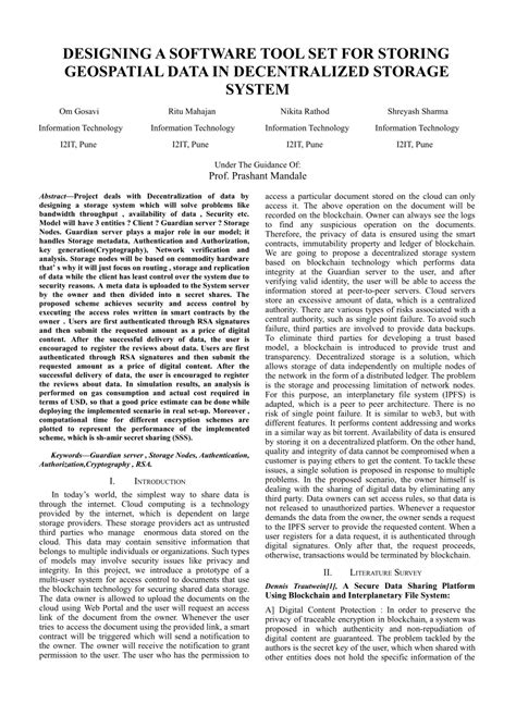 Pdf Designing A Software Tool Set For Storing Geospatial Data In
