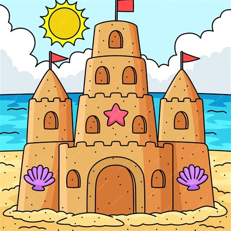 Sand Castle Outline
