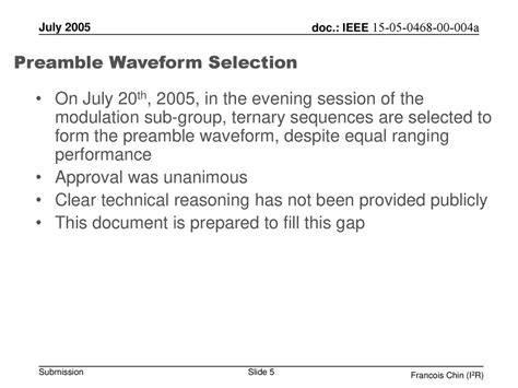 Submission Title Preamble Selection Criteria Ppt Download