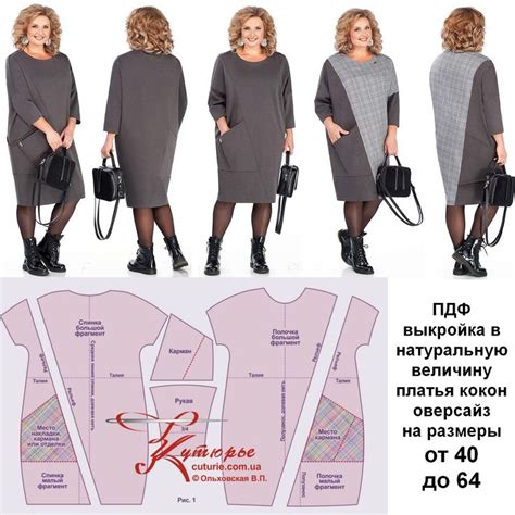 👗 Простая выкройка для начинающих платья кокон оверсайз и как сшить такое асимметричное платье