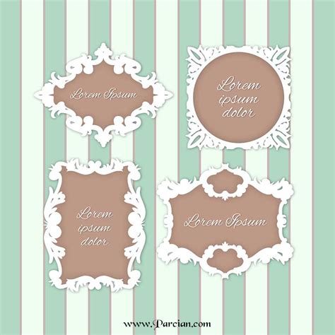 فایل طرح ساده قاب و کادر عکس پارشن