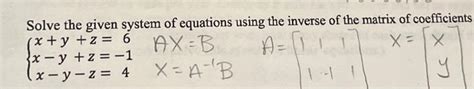 Solved Can This Be Solved Using Row Operations Please I Chegg Com