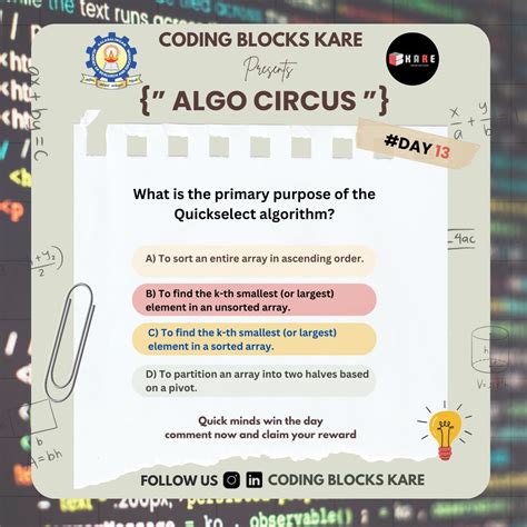 Join Algorithmcircus Challenge And Be The Fastest Coding Blocks Kare