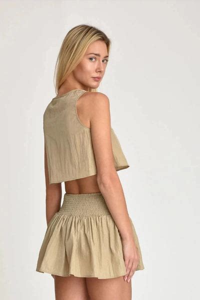 Nini Mini Skirt Natural Butterfly Boutique